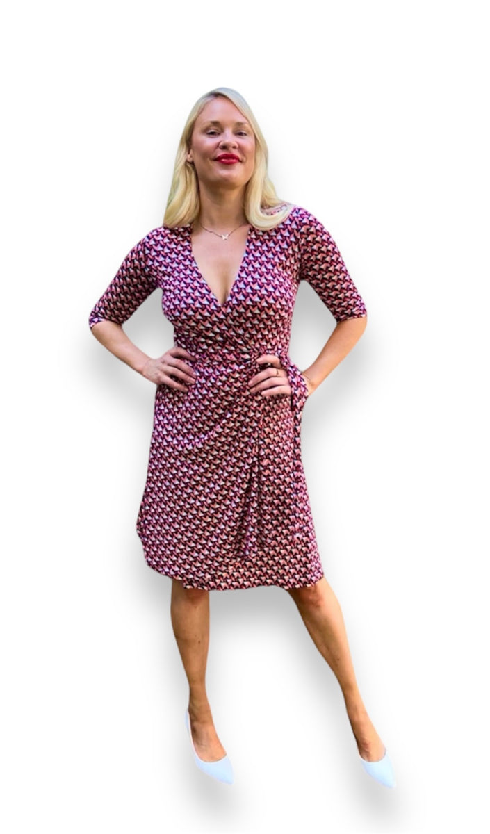 Airlie 3/4 Sleeve Wrap Dress – Rebecca Ruby