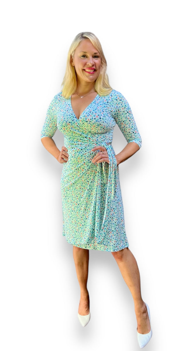 Lantana 3/4 Wrap Dress – Rebecca Ruby