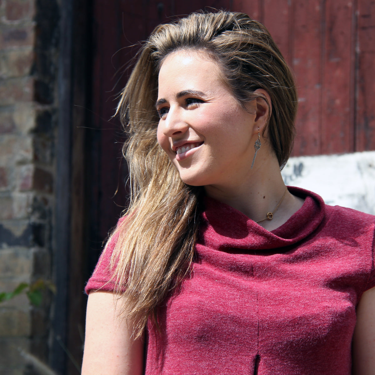 Ruby Red Funnel Neck Tunic – Rebecca Ruby