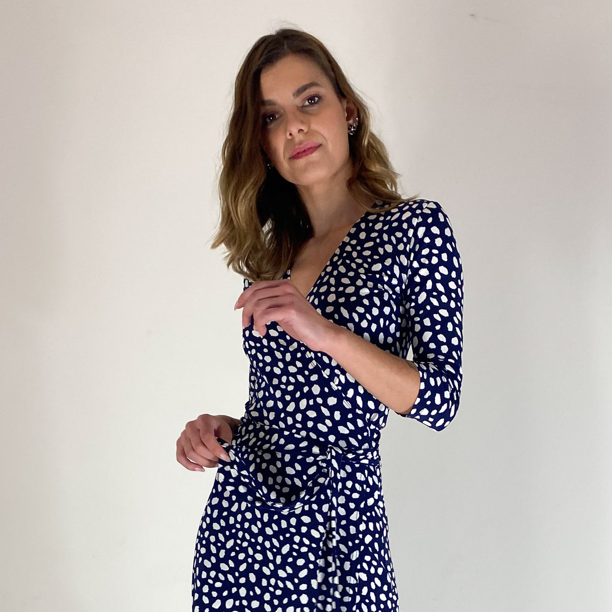 Pebbles ¾ Sleeve Wrap Dress – Rebecca Ruby